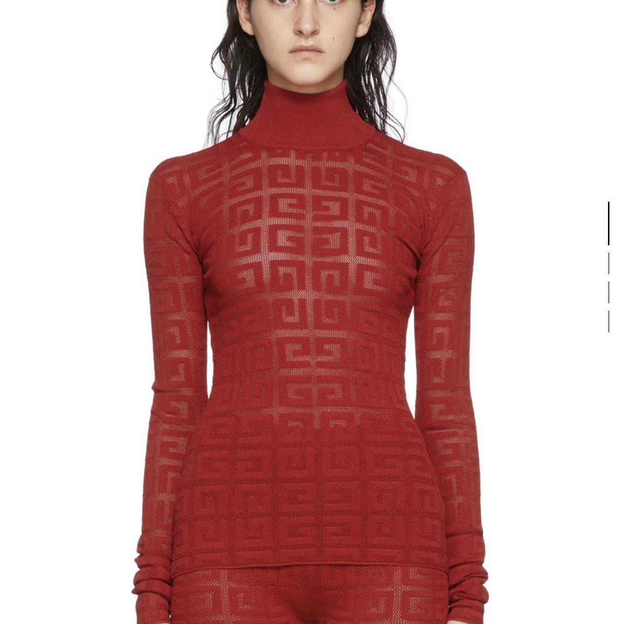 Givenchy Red 4G Jacquard sweater. Brand new never... | Depop