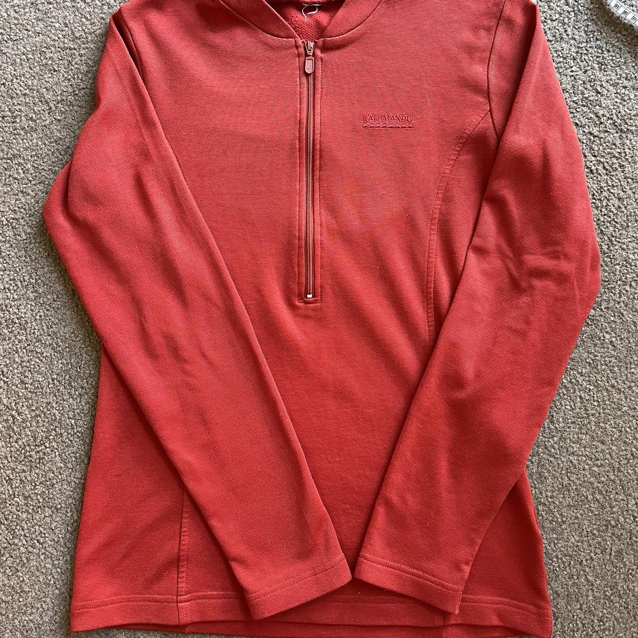 kathmandu lightweight top, half zip can be worn up... - Depop