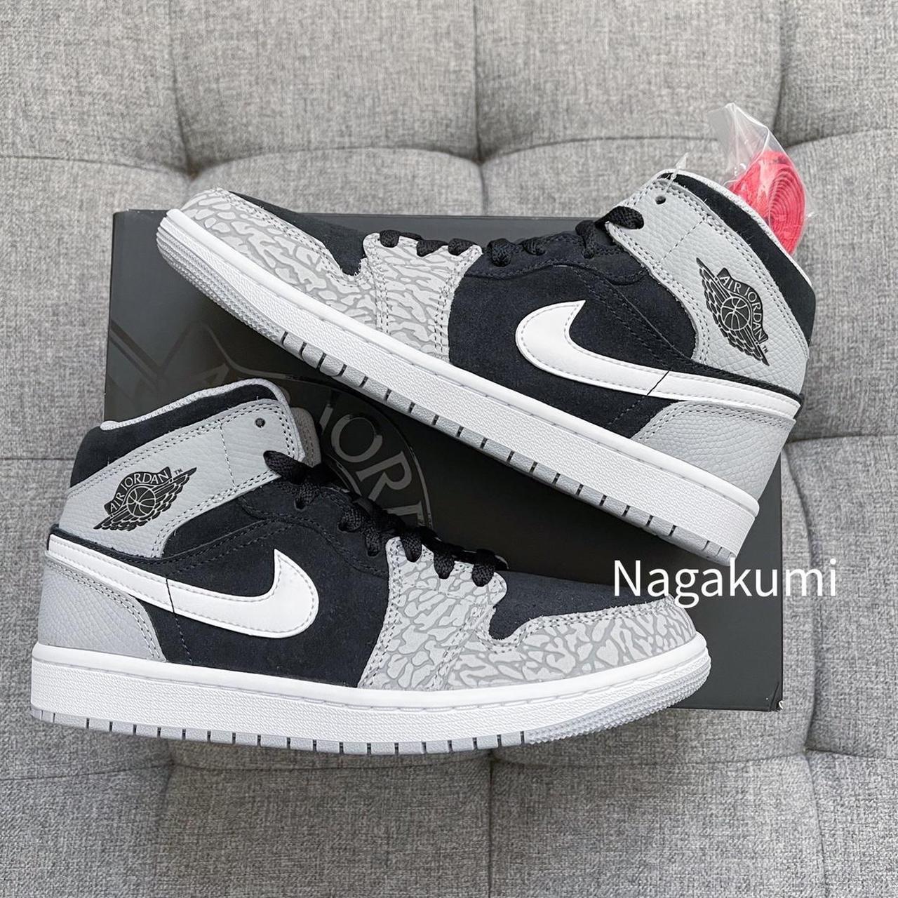 Air Jordan 1 Mid Cement Printed 🖤🤍 🐘 Men's size... - Depop