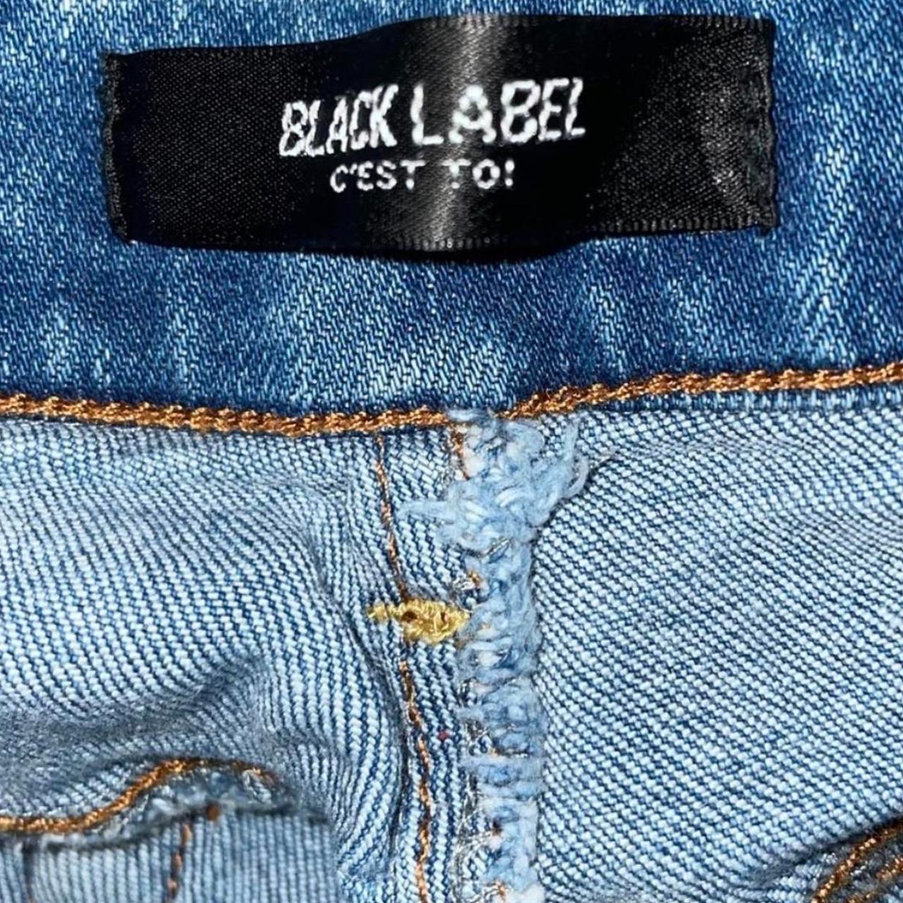 Black label fringe bottom jeans Size 7 Waist 29 Only... - Depop