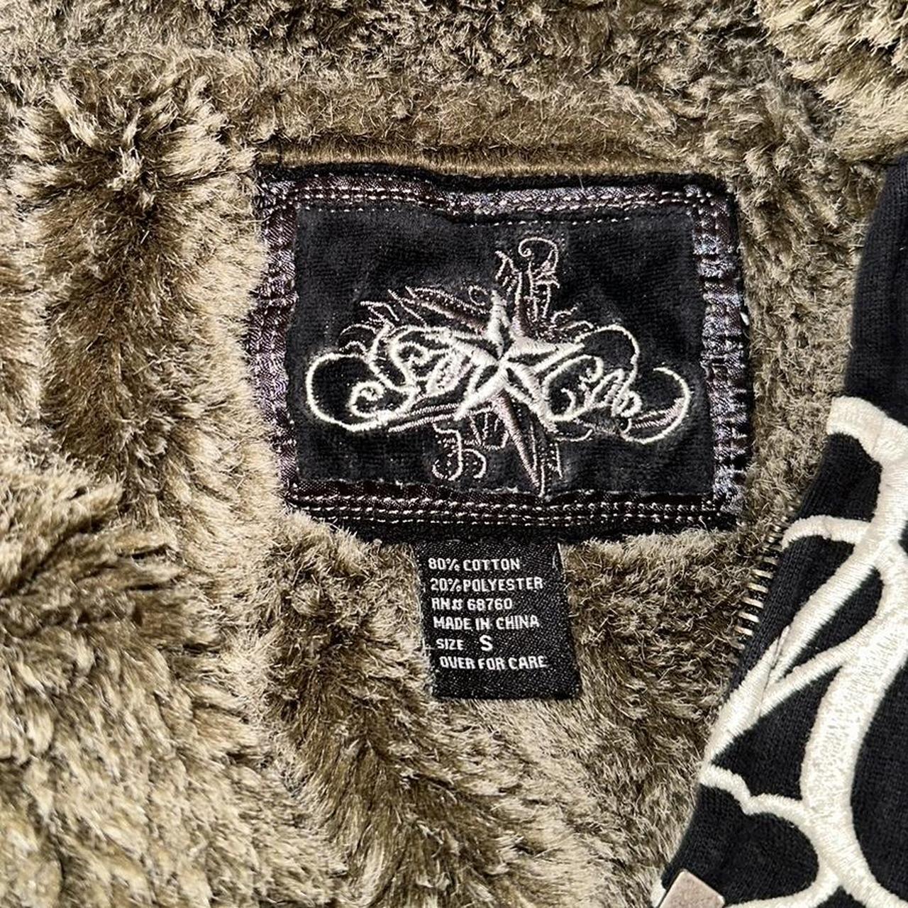 So Cal cyber y2k lined zip up hoodie // no flaws... - Depop