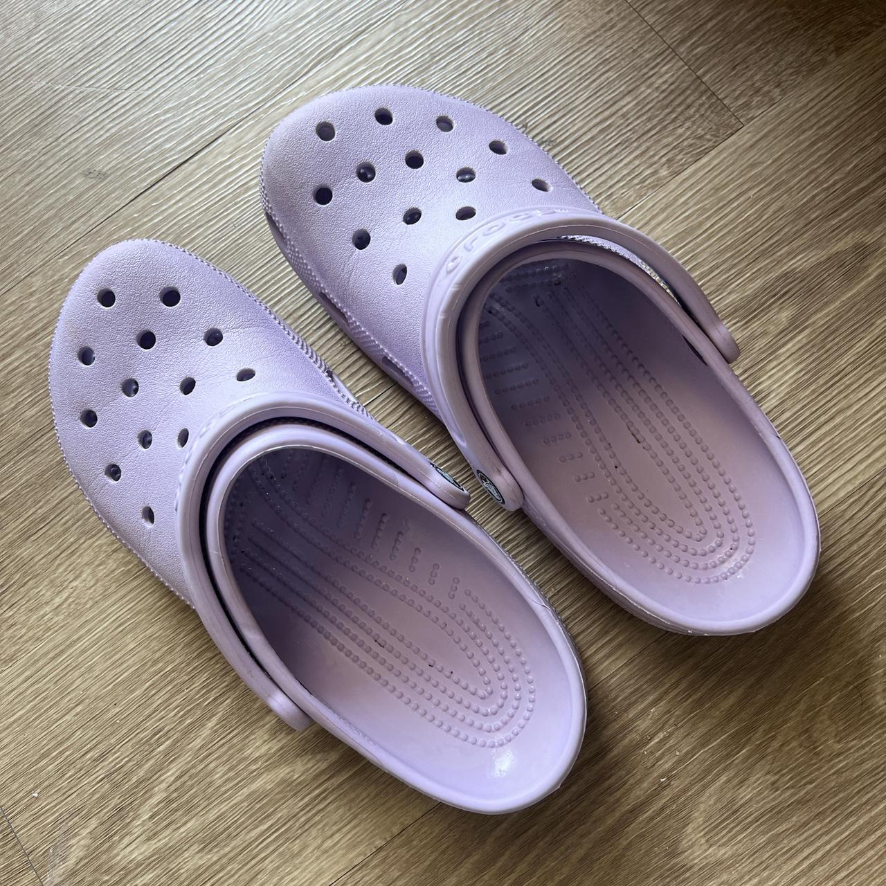Lavender crocs classic clogs, men’s size 8 women’s... - Depop