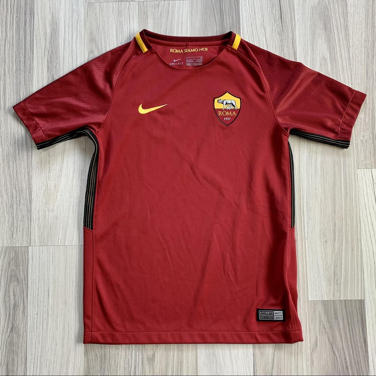 AS Roma 2017 Nike Dri Fit Soccer Jersey Youth Small.... - Depop