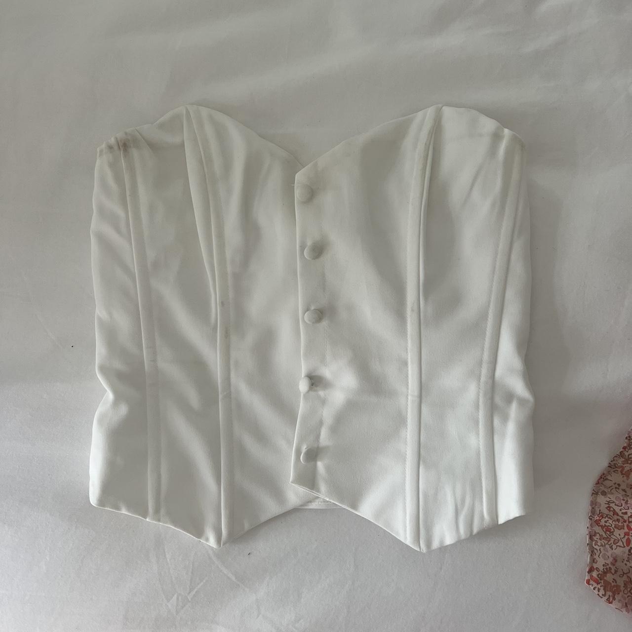 Princess Polly corset white top size US 4 only worn... - Depop