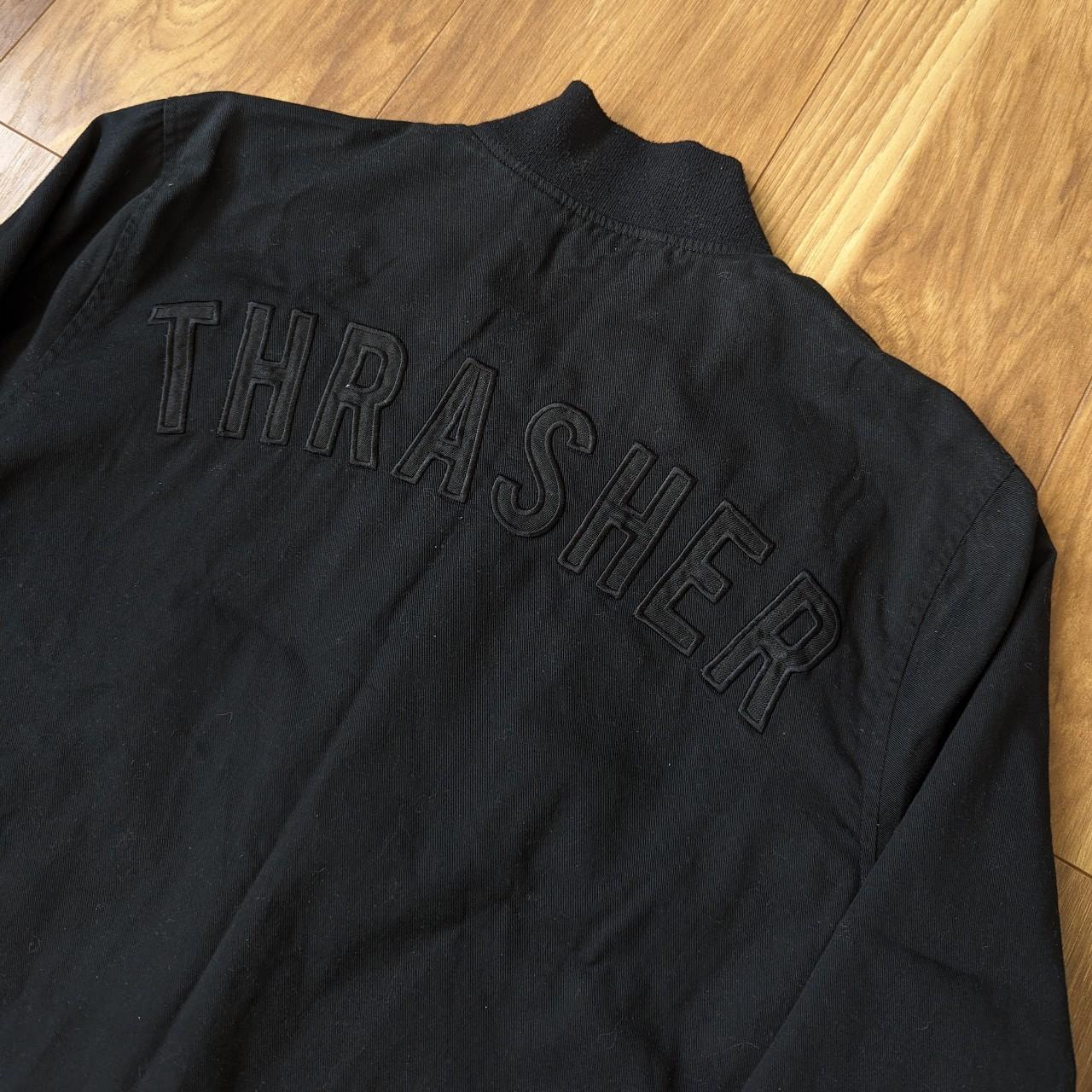 Black Huf x Thrasher Skateboards Jacket Good... - Depop