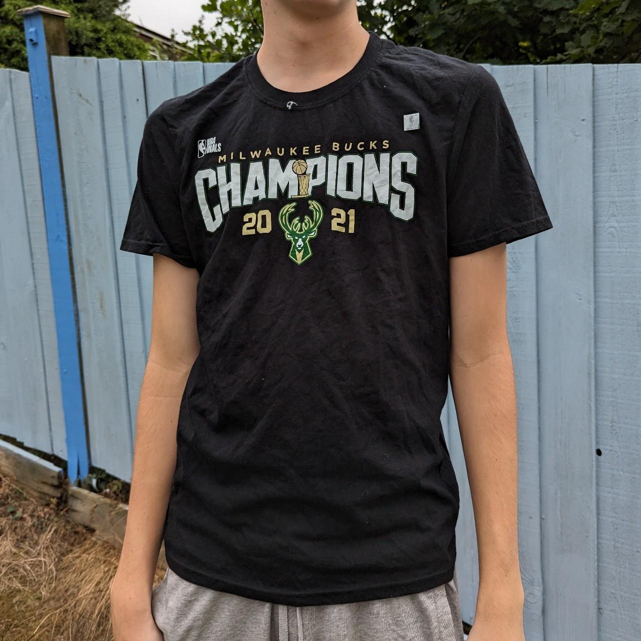 NBA Fanatics Milwaukee Bucks 2021 Champions... - Depop