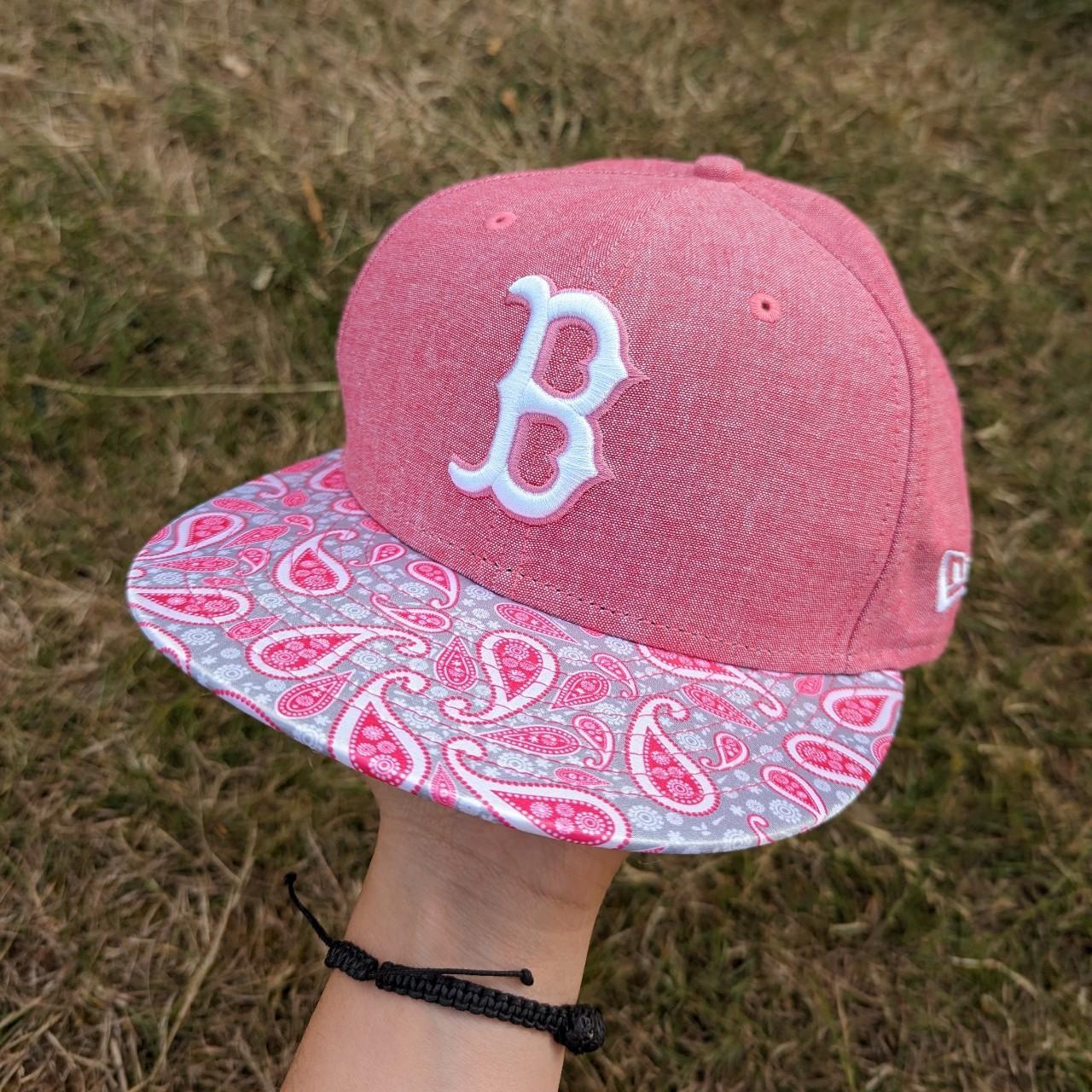 New Era Pink Paisley Boston Red Sox MLB Hat Good... - Depop