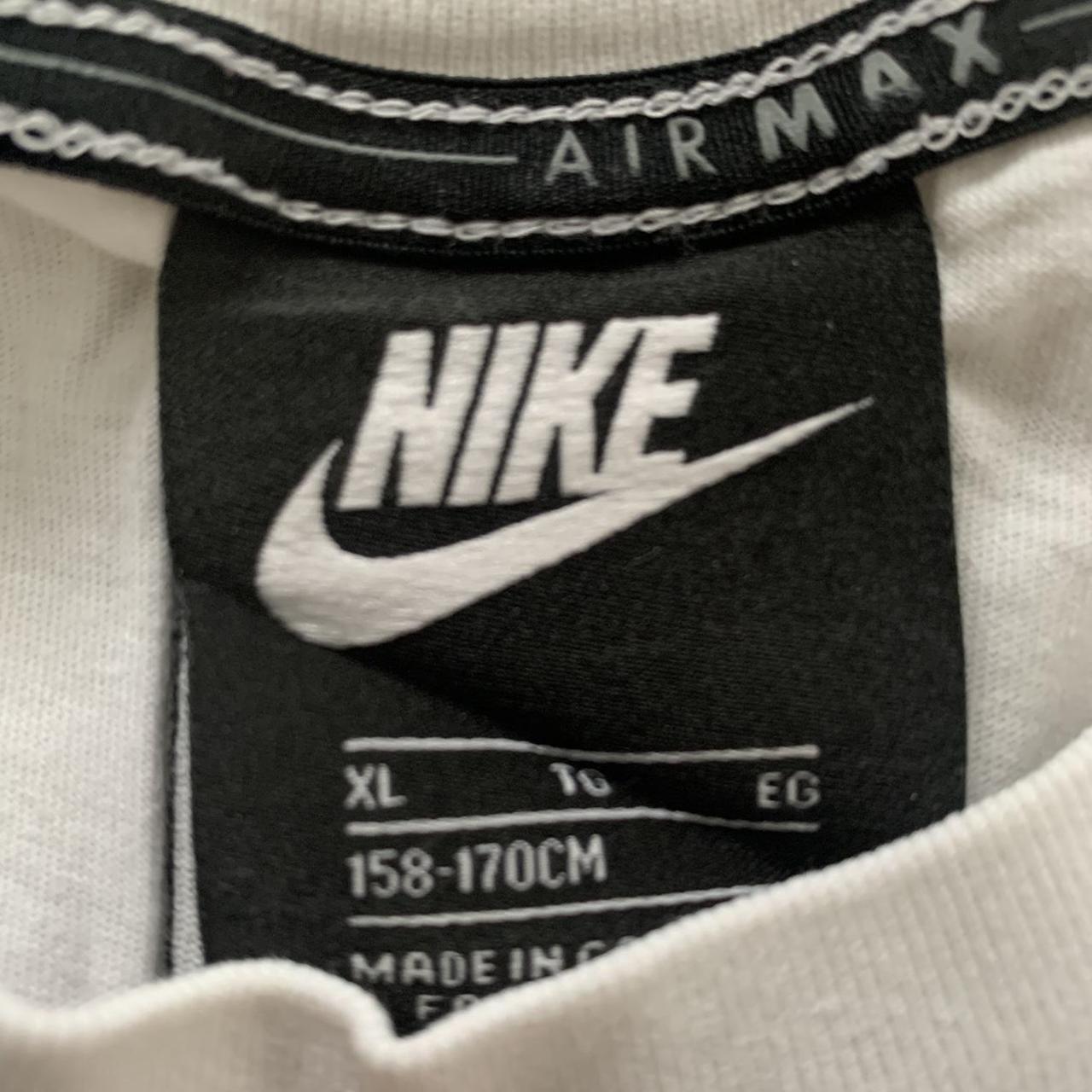 White Nike Air Max T-shirt Size: XL Junior’s (Will... - Depop