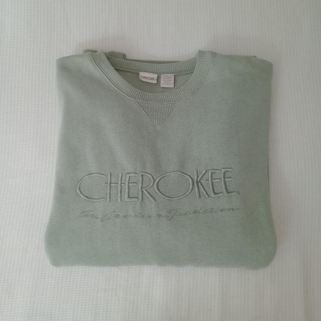 vintage Cherokee sweatshirt 2000s mint green... - Depop