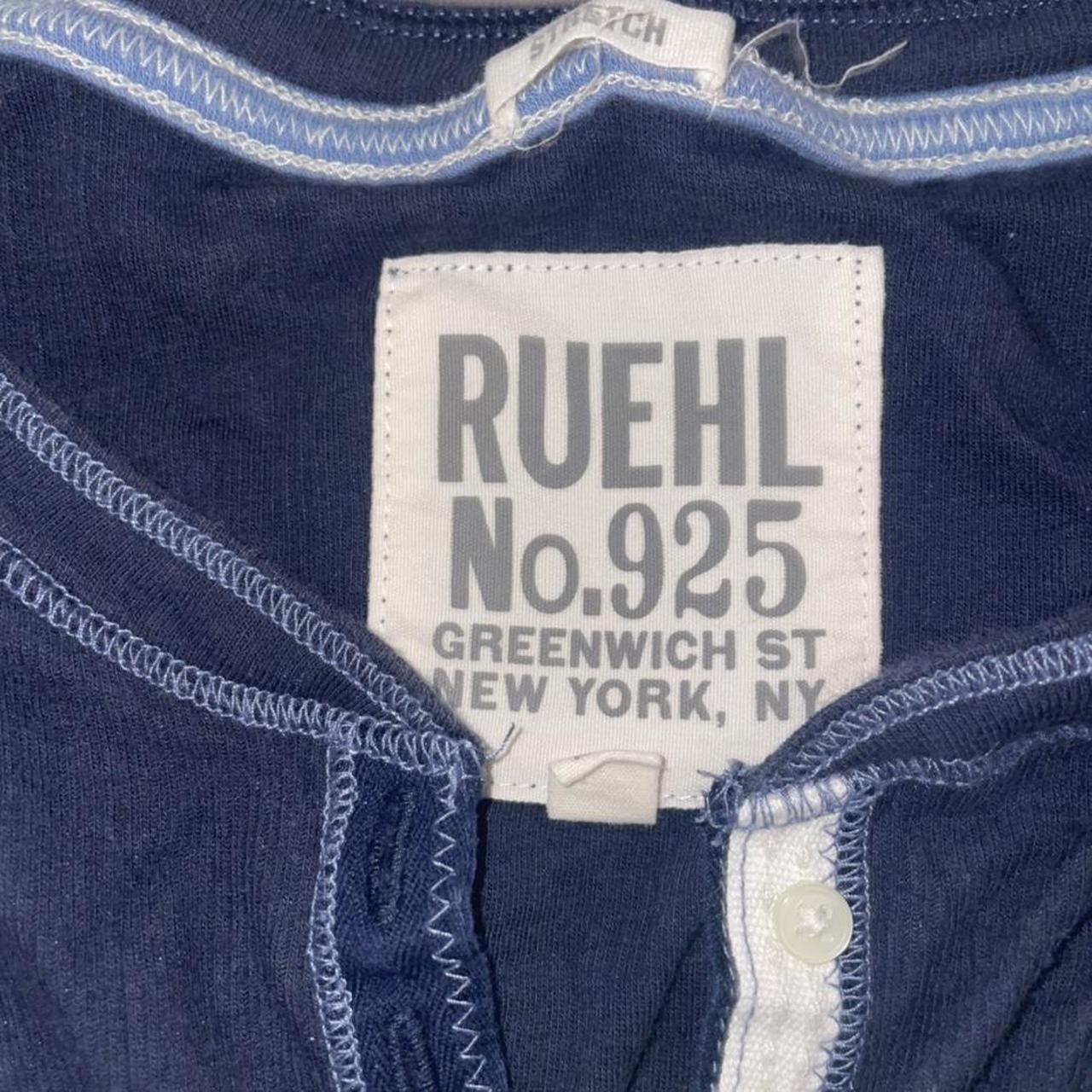 Dark blue blouse by RUEHL - Abercrombie inspired top... - Depop