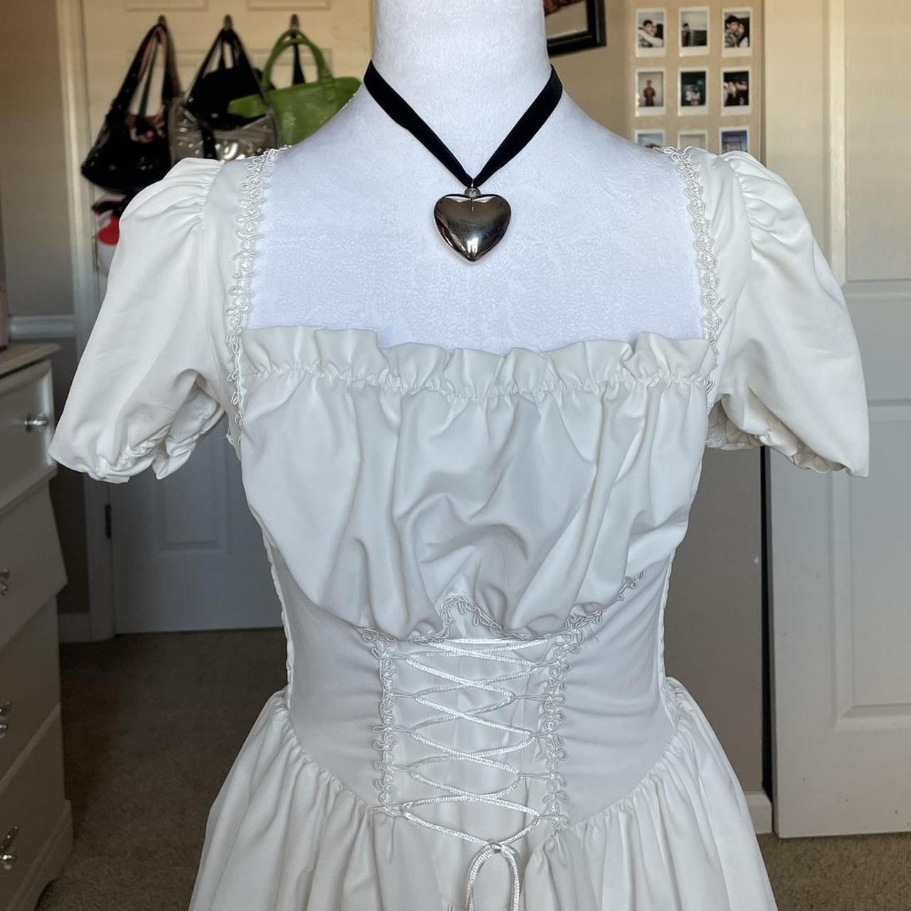 white coquette dress