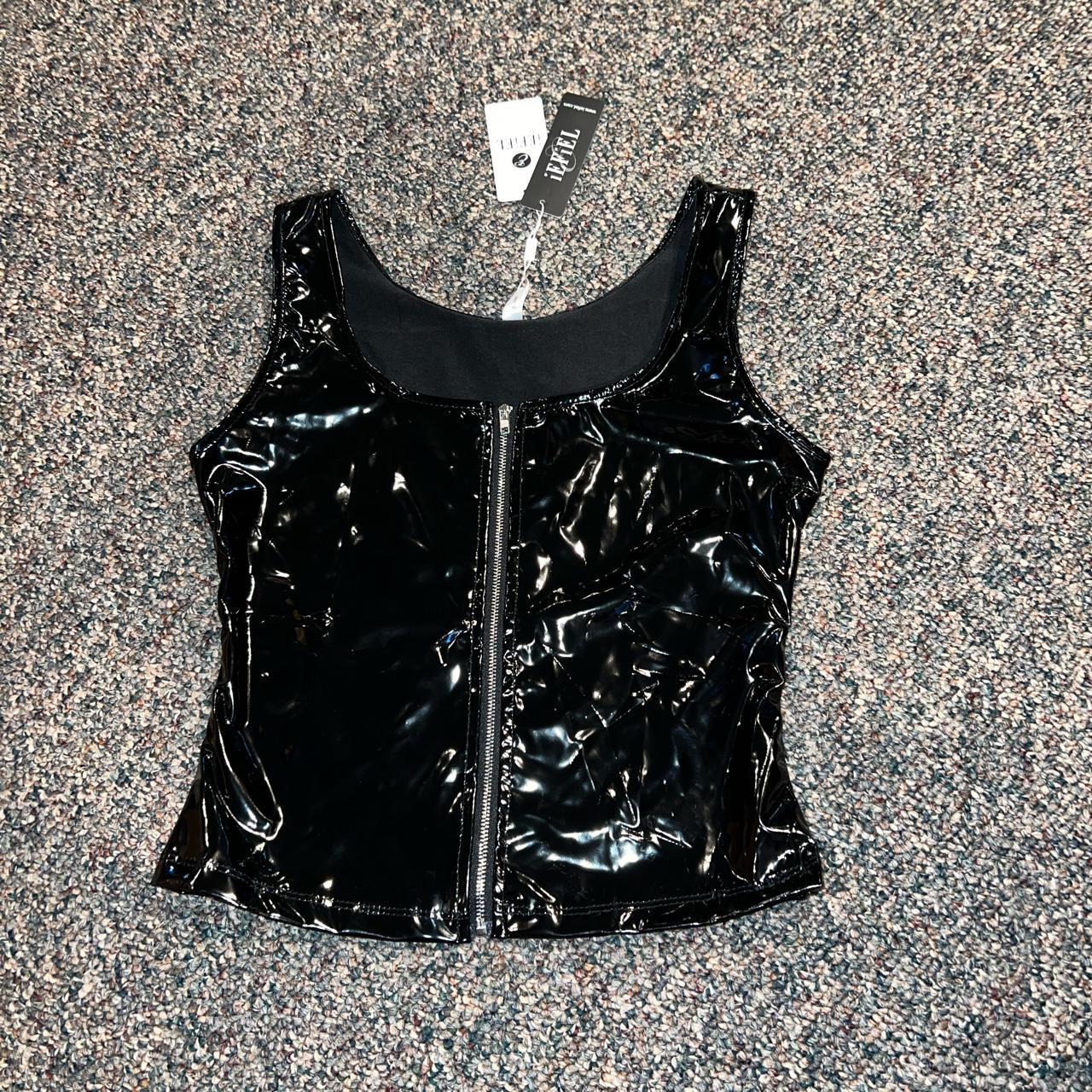 Pvc zip up top NWT Tags - #latex #pvc #vinyl #goth... - Depop