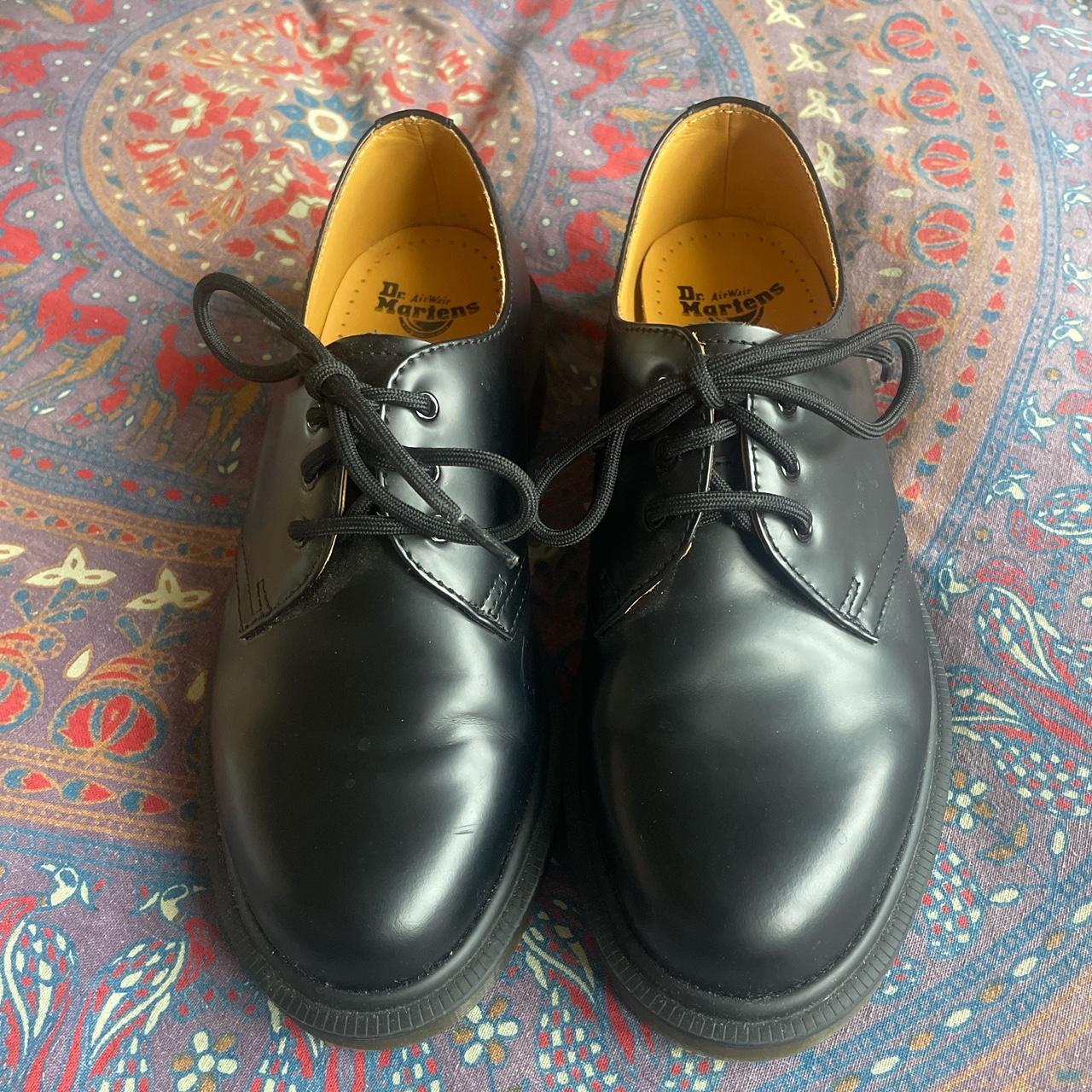 Doc marten 1461 PW BLACK SMOOTH LEATHER SIZE UK4... - Depop