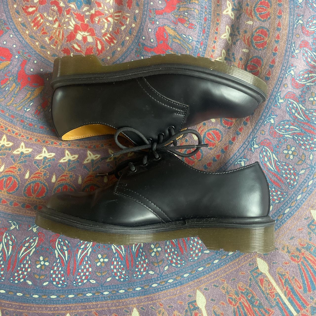 Doc marten 1461 PW BLACK SMOOTH LEATHER SIZE UK4... - Depop