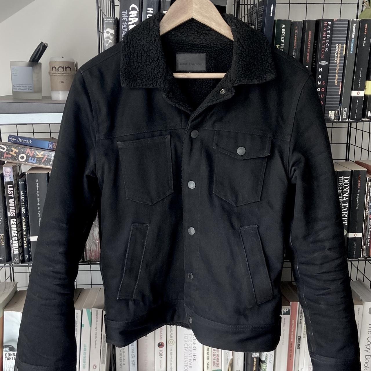 Black denim trucker jacket. Jack London.... - Depop