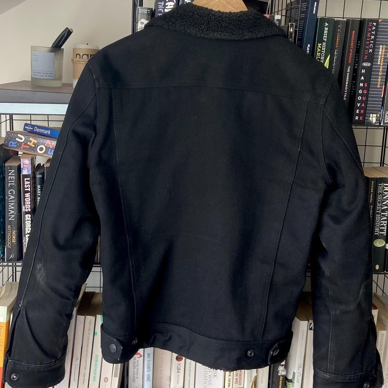 Black denim trucker jacket. Jack London.... - Depop