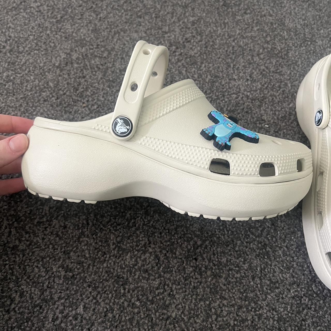 platform crocs size 7 women’s worn once - Depop
