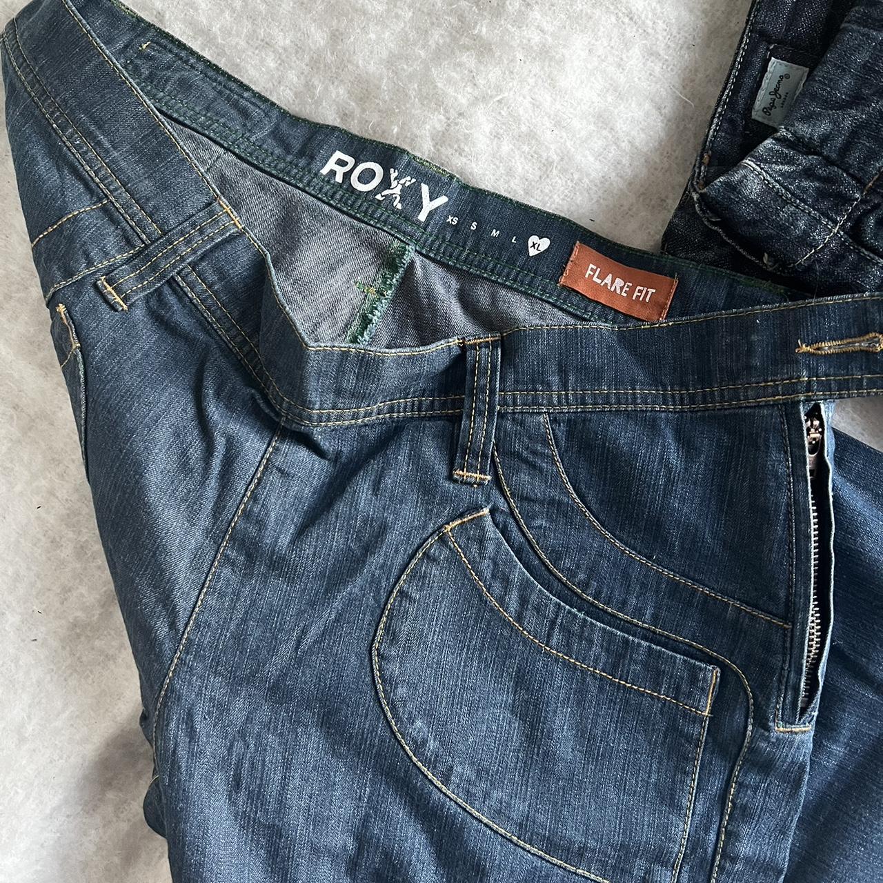 Roxy Women's Navy Jeans | Depop