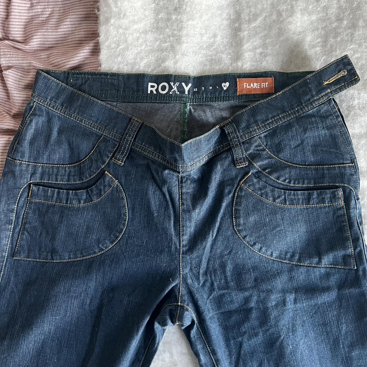 Roxy Women's Navy Jeans | Depop