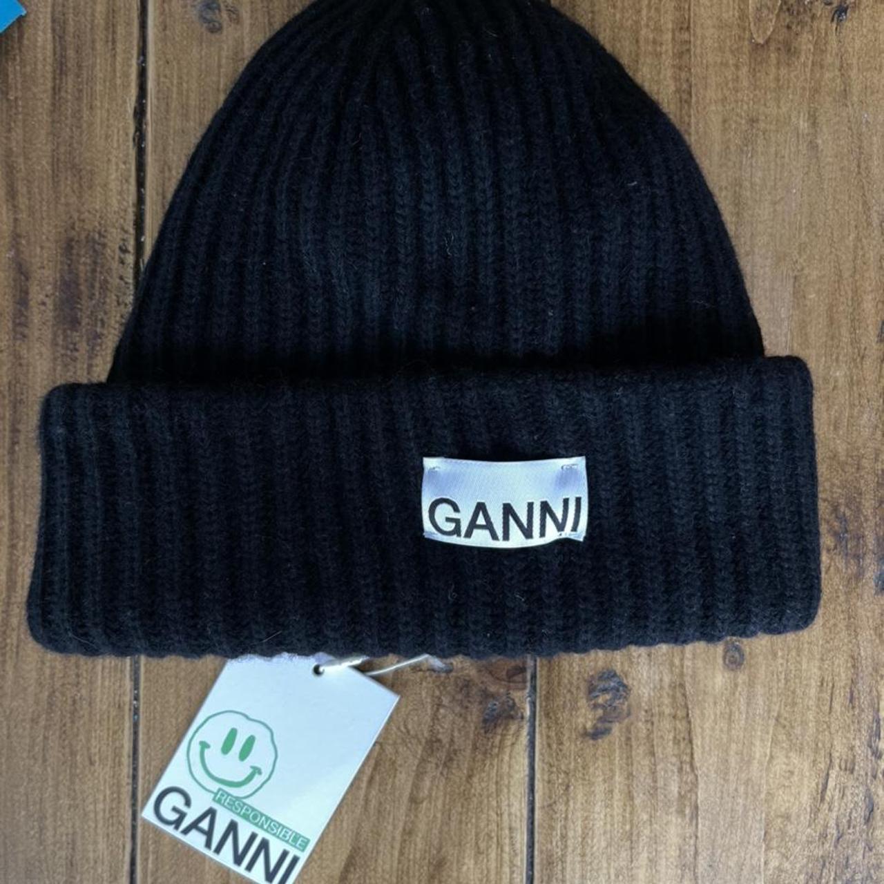 Ganni Hat. Black Ganni hat- brand new still with... - Depop