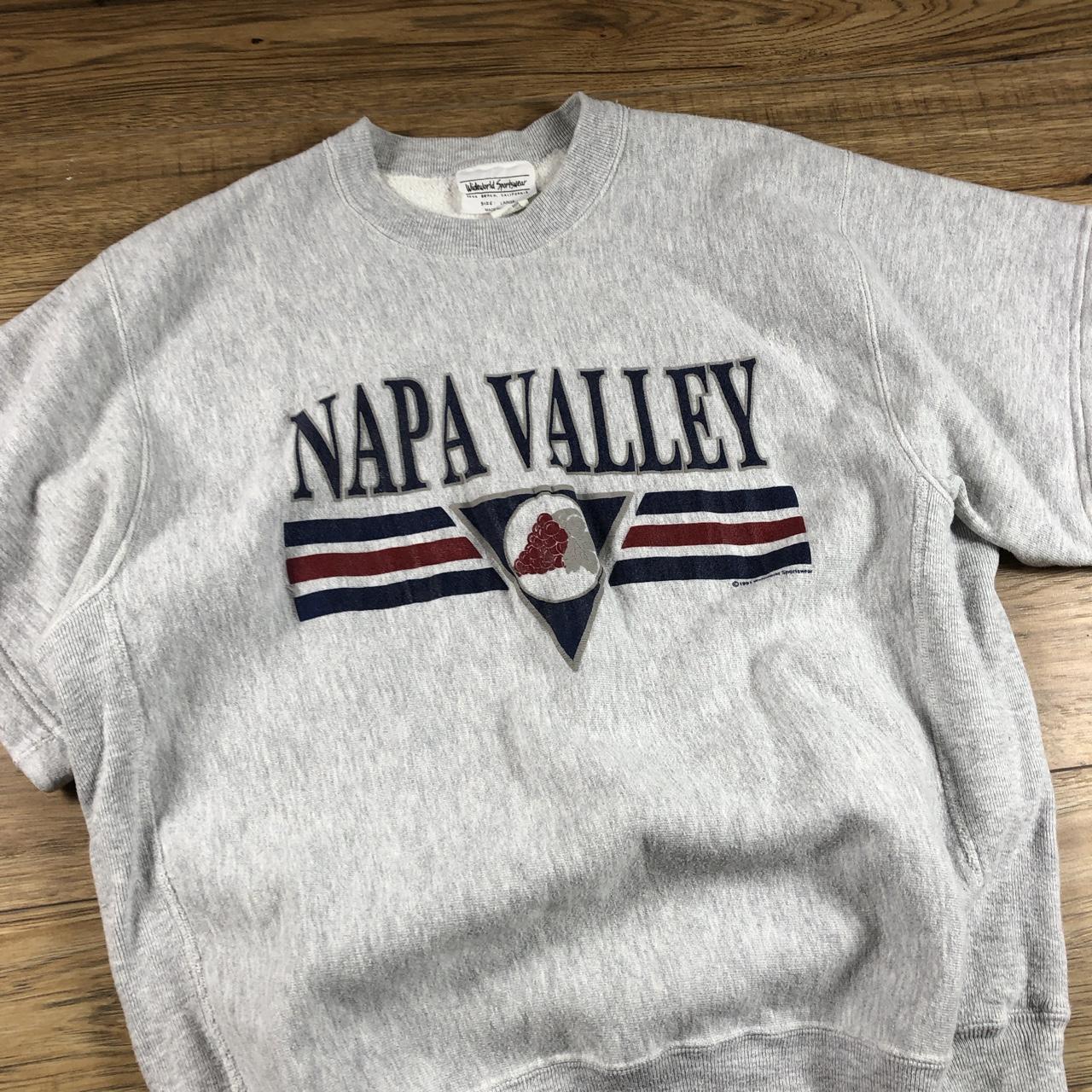 Vintage Napa Valley made in USA Mens large grey... - Depop
