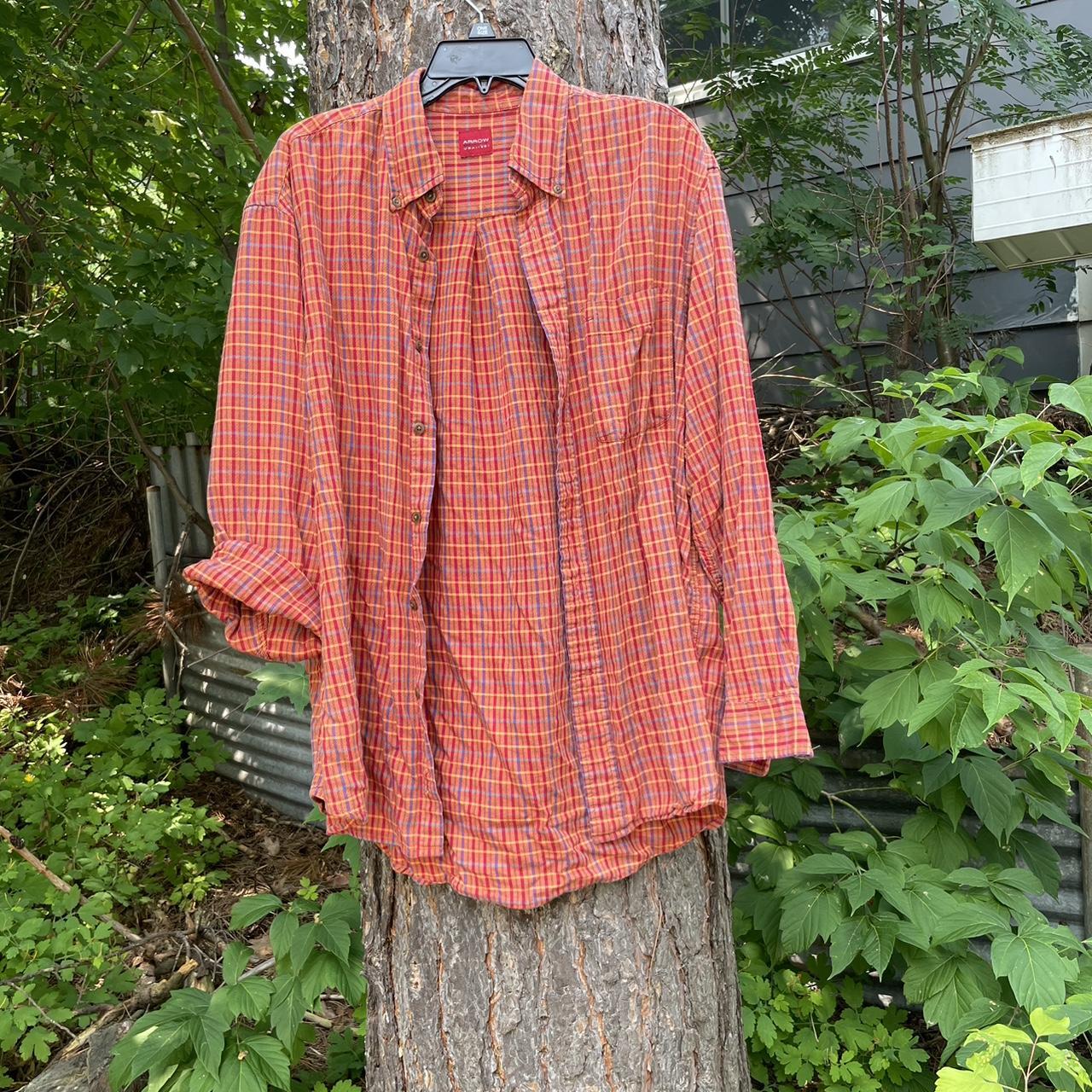 Orange Fall Flannel 🍂 Size Large #fall #fallcore... - Depop