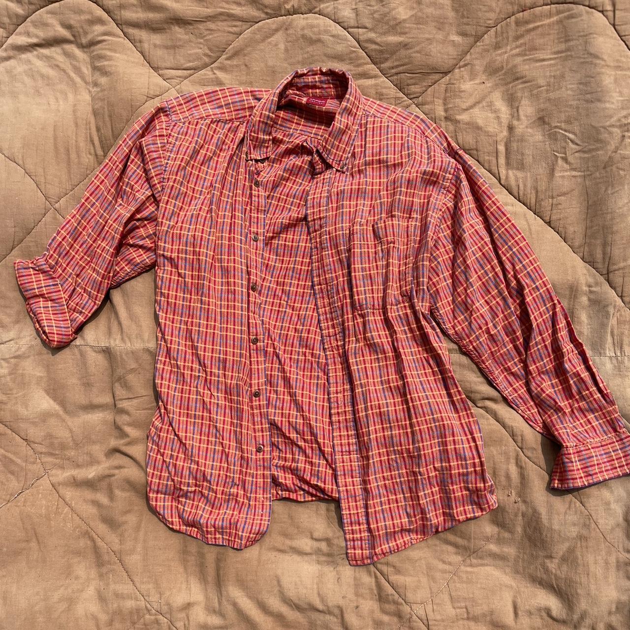 Orange Fall Flannel 🍂 Size Large #fall #fallcore... - Depop