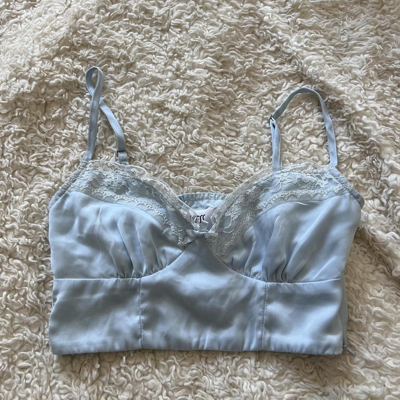 Princess polly baby blue laced lined tank size US 0 - Depop