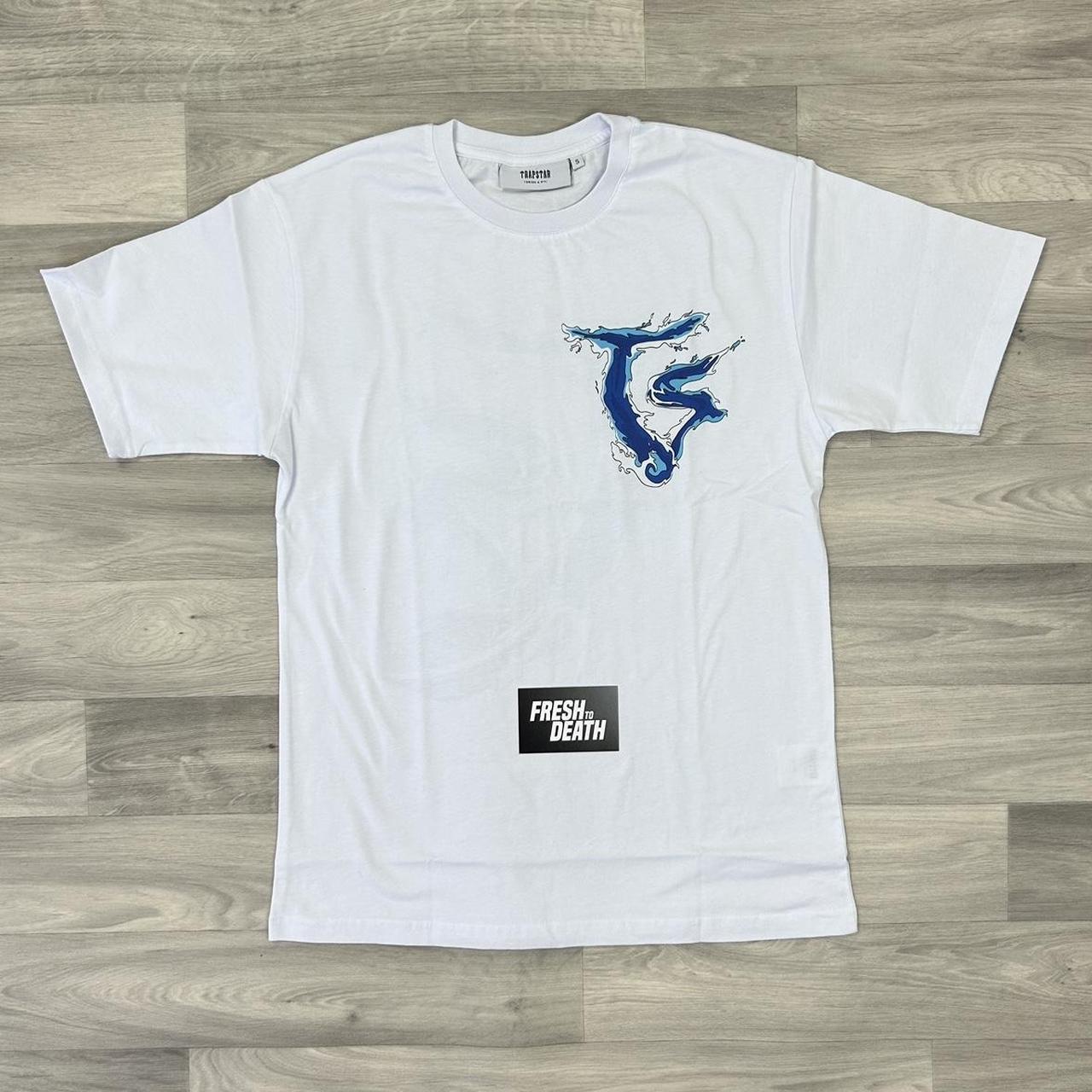 Trapstar ‘Making Waves’ T-Shirt White/Blue 🌊. Sizes... - Depop