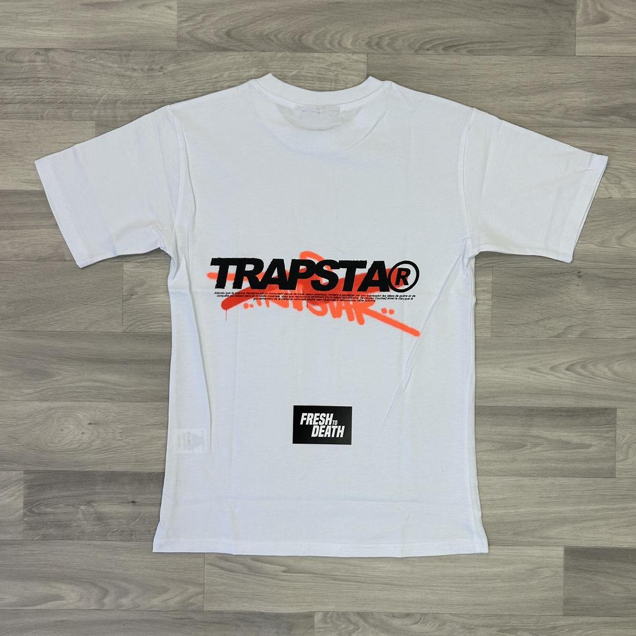Trapstar Men's White and Black T-shirt | Depop