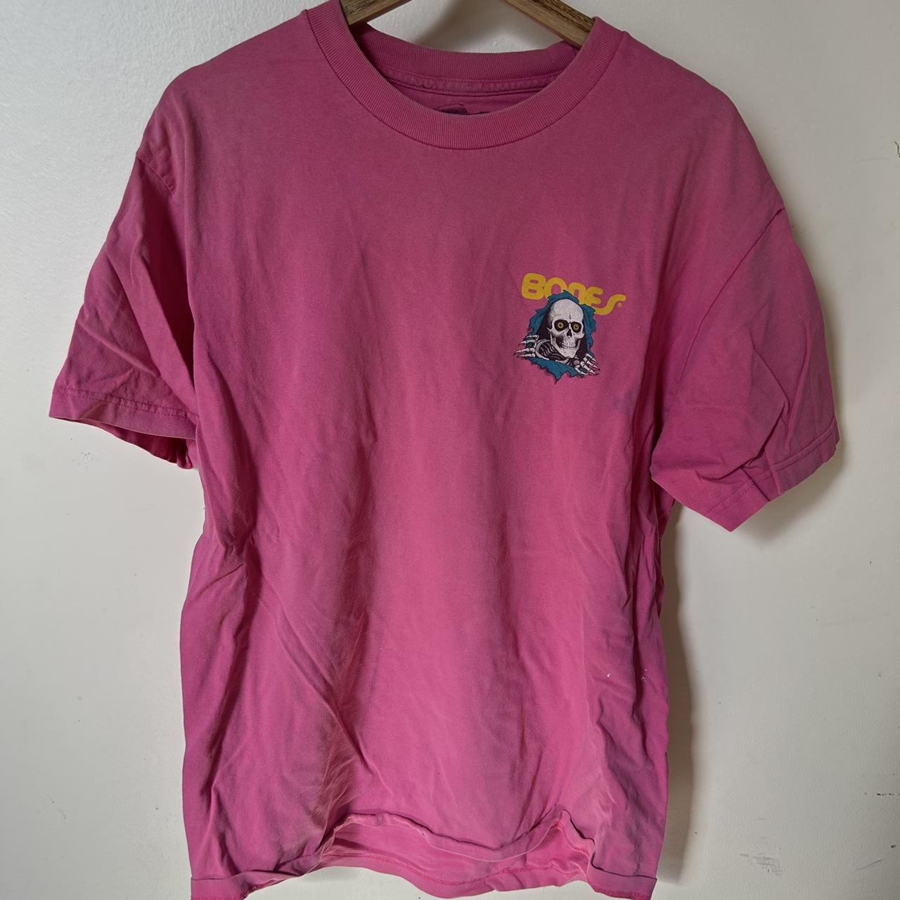 pink bones skate tee fits size M - Depop