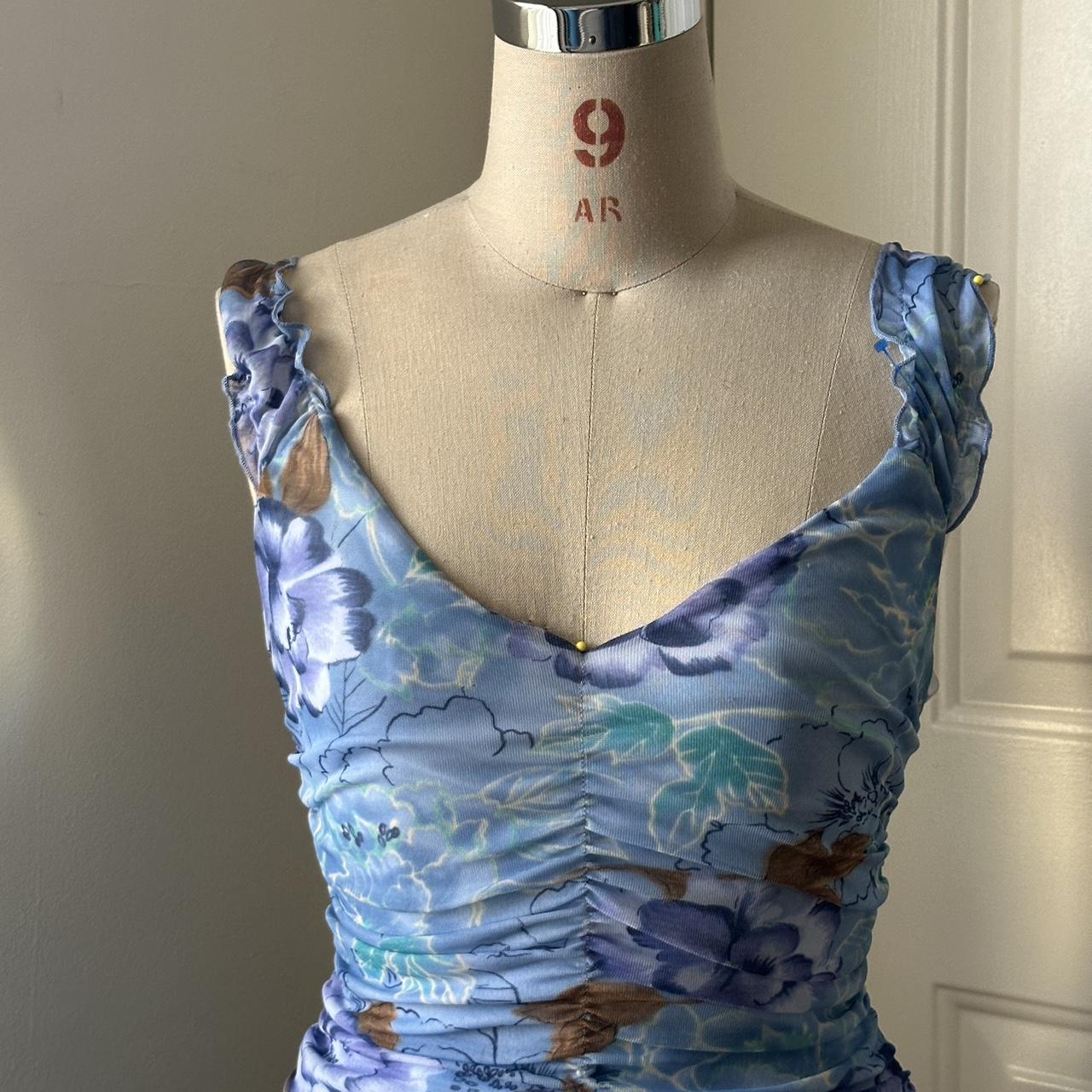 rampage blue floral dress 🦋 : - midi length -... | Depop