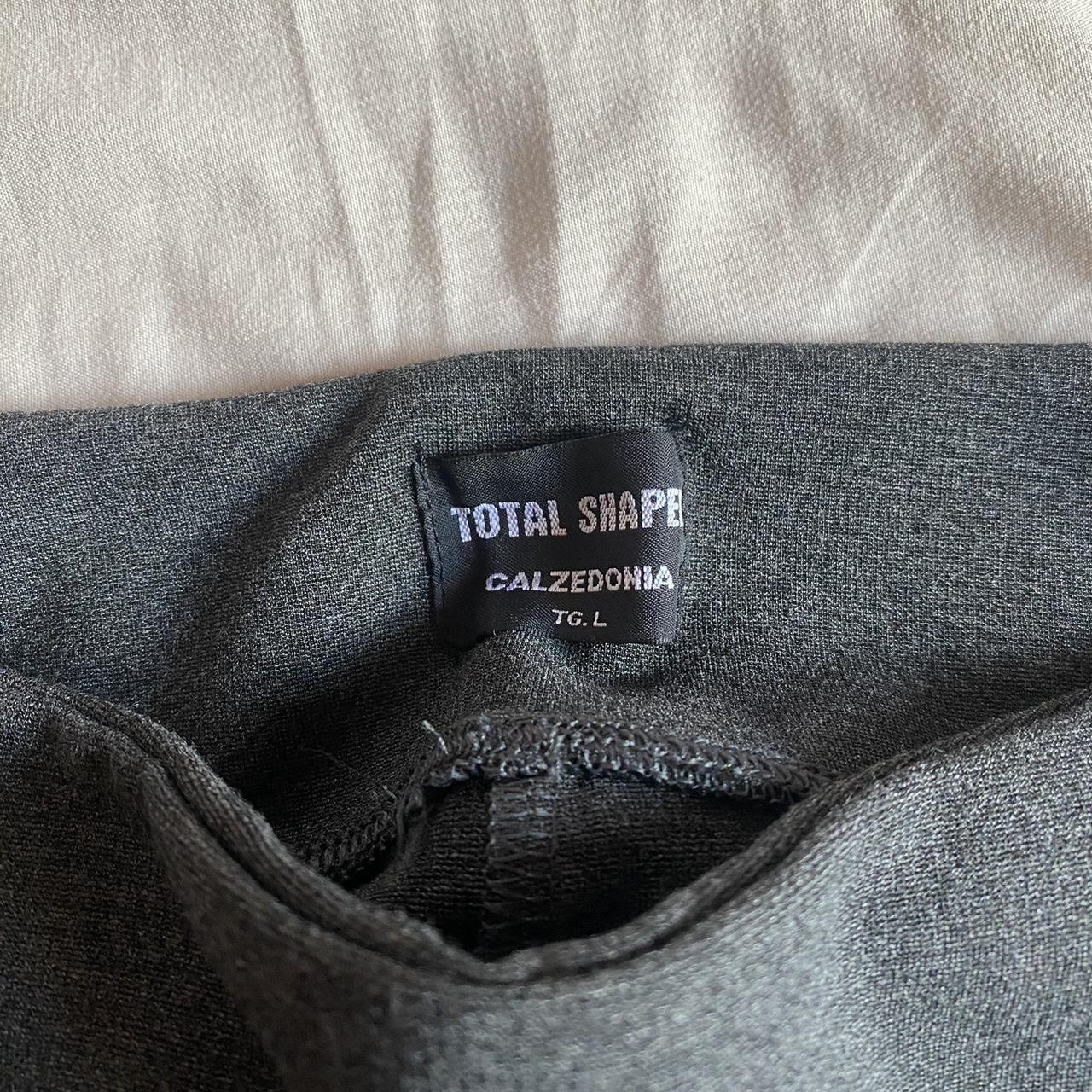 calzedonia dark grey total shaper leggings size... - Depop