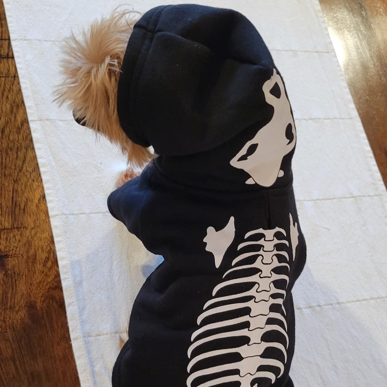 Skeleton Dog Fleece Hoodie S. Meet the cutest... - Depop
