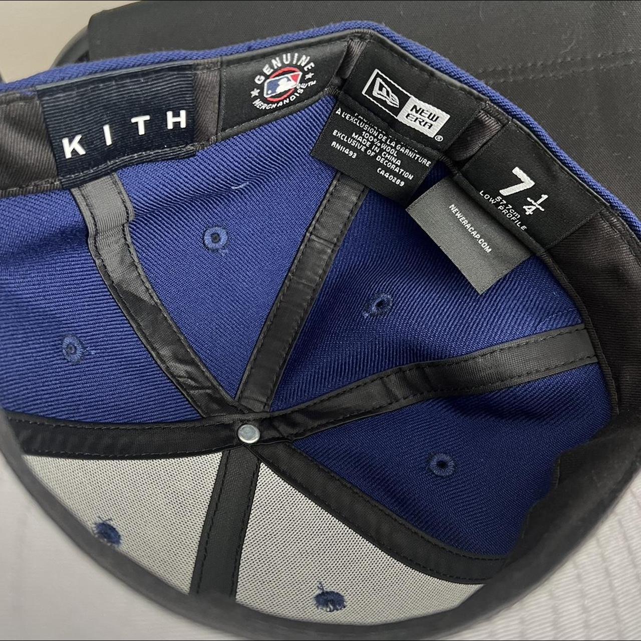 Kith × Yankees Low Profile Fitted - Royal Blue Grey... - Depop