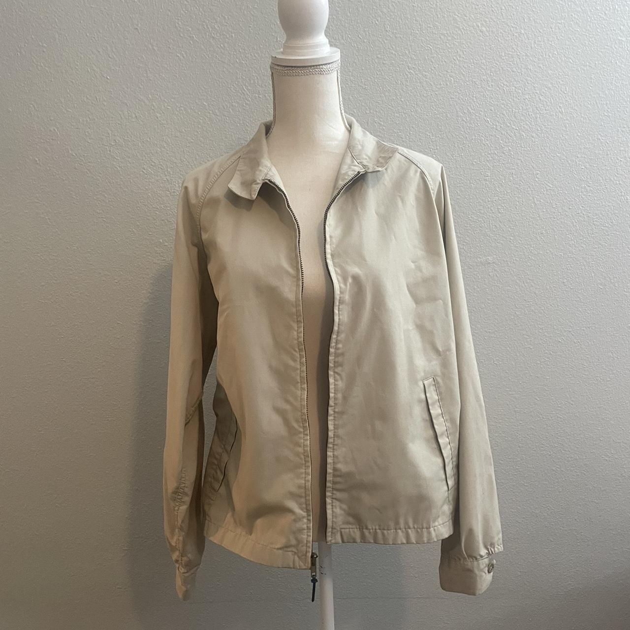Tan Zip Up Jacket Great layer piece Good condition... - Depop