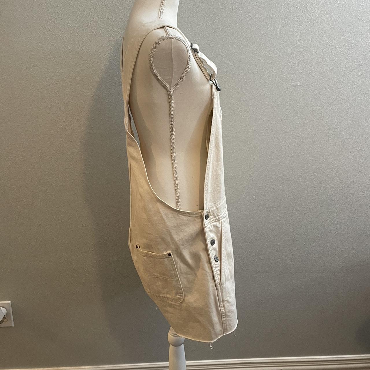 Cream Overalls Never worn Size: Large, fits a size... - Depop