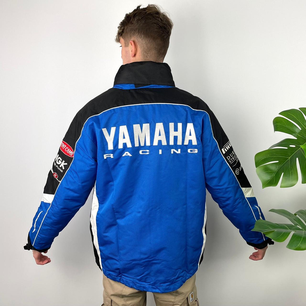 Yamaha RARE Blue Racing Zip Up Jacket • Label... - Depop