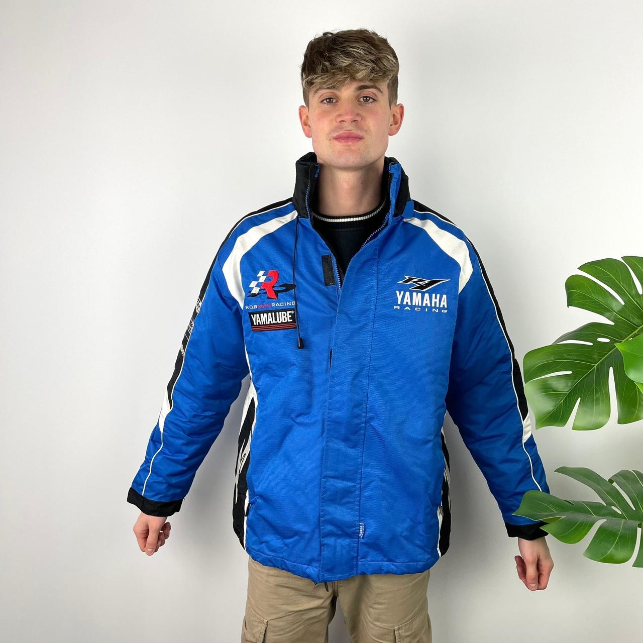 Yamaha RARE Blue Racing Zip Up Jacket • Label... - Depop