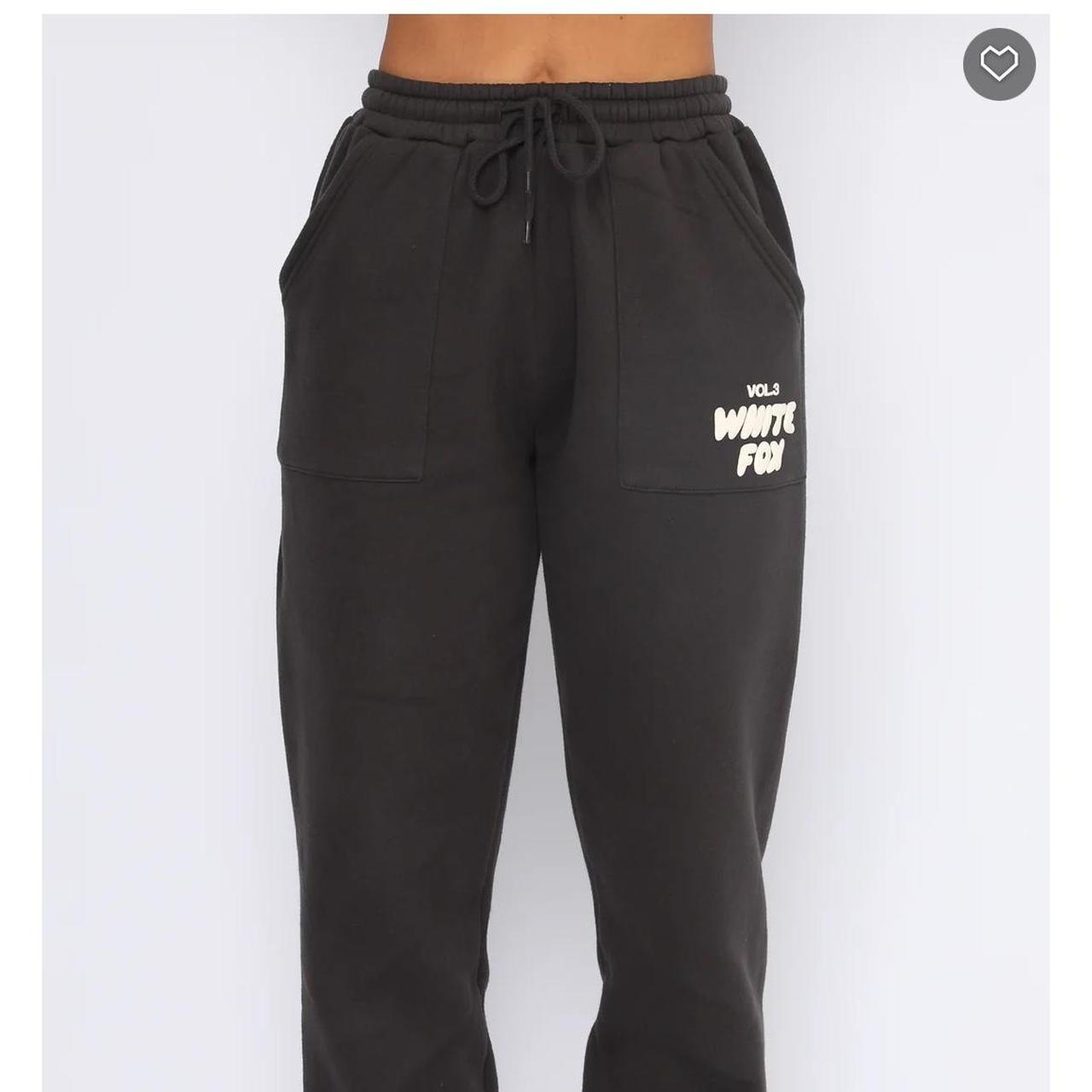 White Fox Charcoal Sweatpants Super thick and sits... - Depop