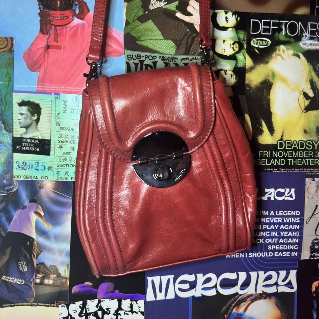 Vintage red MIMCO shoulder bag Slight signs of wear... - Depop