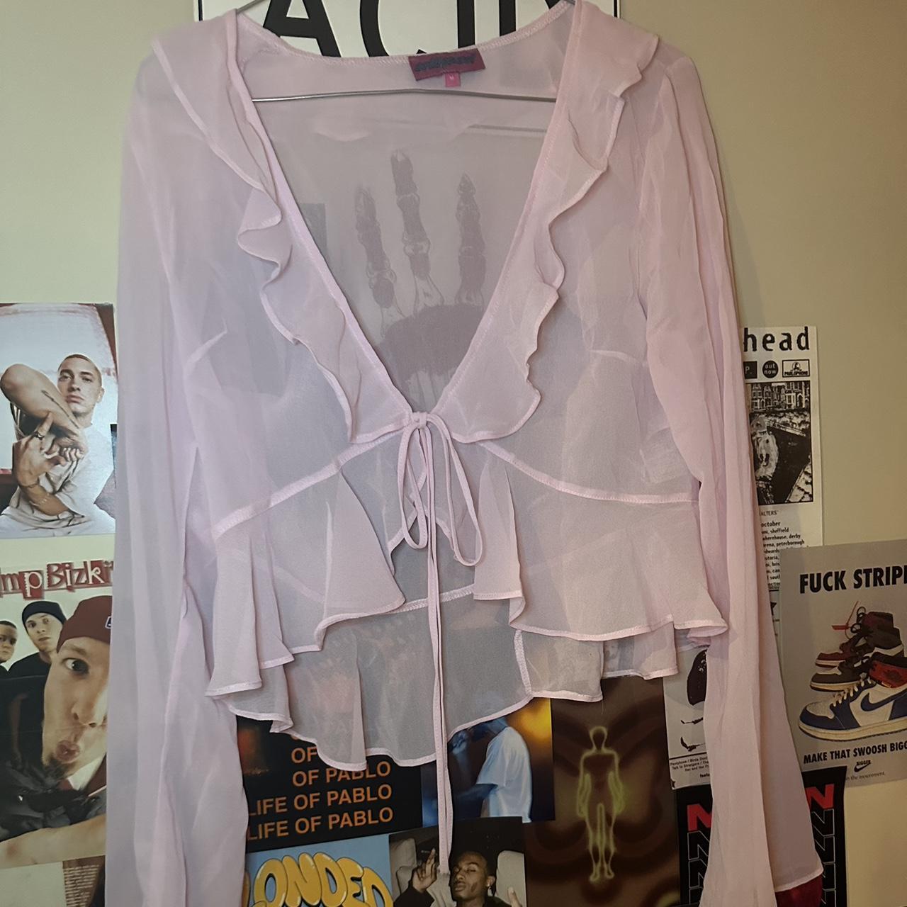 Mesh pink top, perfect for festivals! Worn only to... | Depop