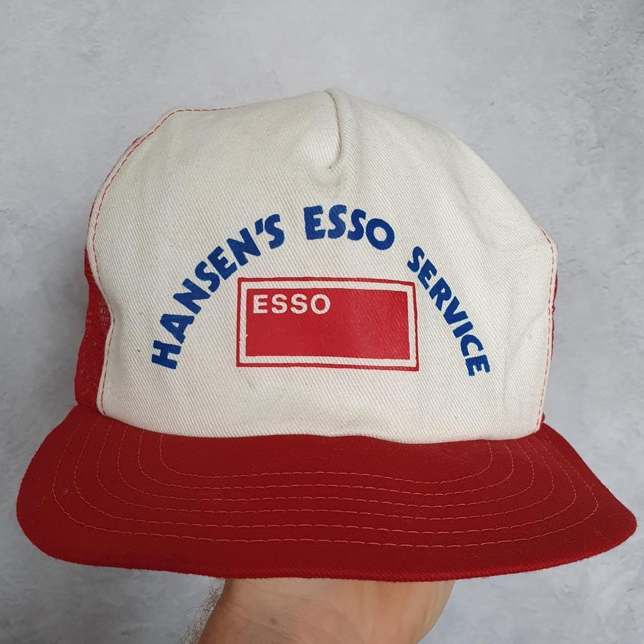 VINTAGE SNAPBACK TRUCKER NET CAP ESSO VINTAGE Y2K... - Depop