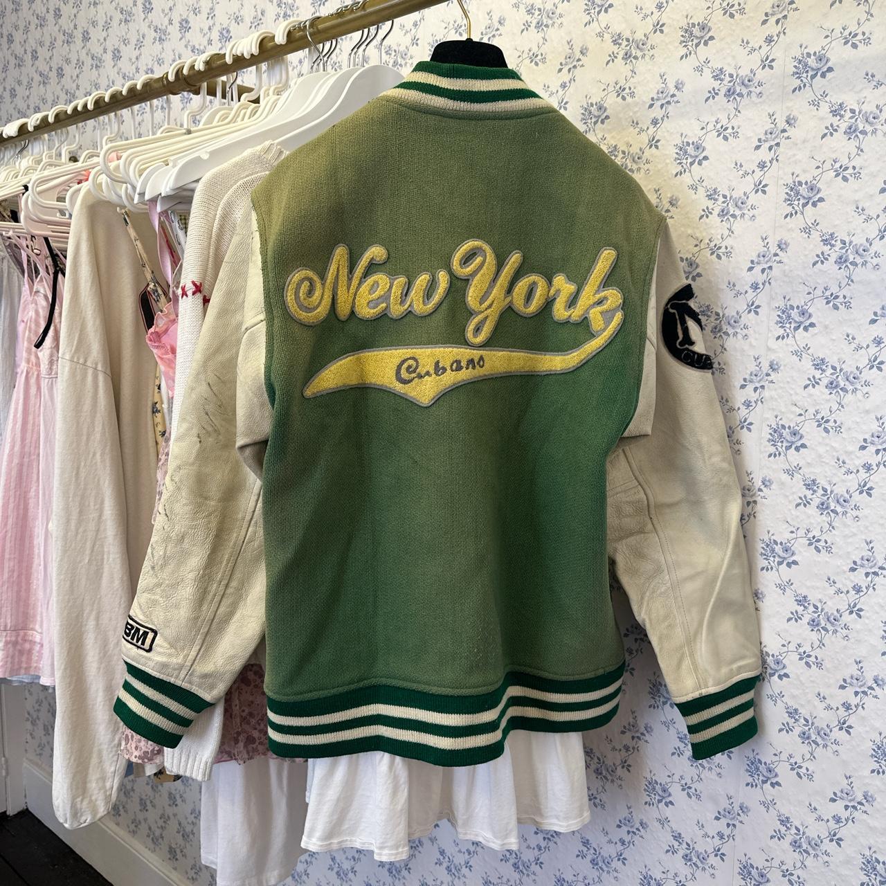 Vintage 80s green New York jacket 🤎 One of a kind... - Depop