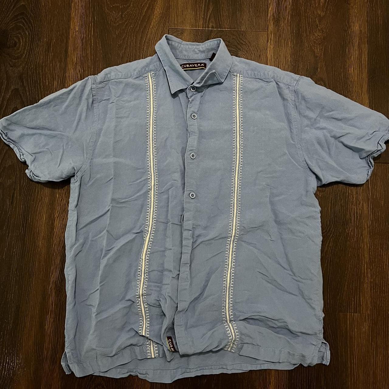 Light Blue Cubavera Button Up Shirt Size Large... - Depop