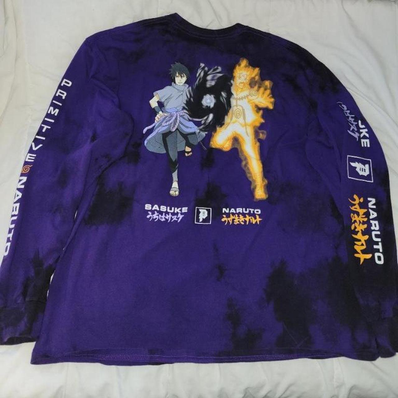 Naruto X Primitive Collab ‘Sasuke and Naruto’ Purple... - Depop