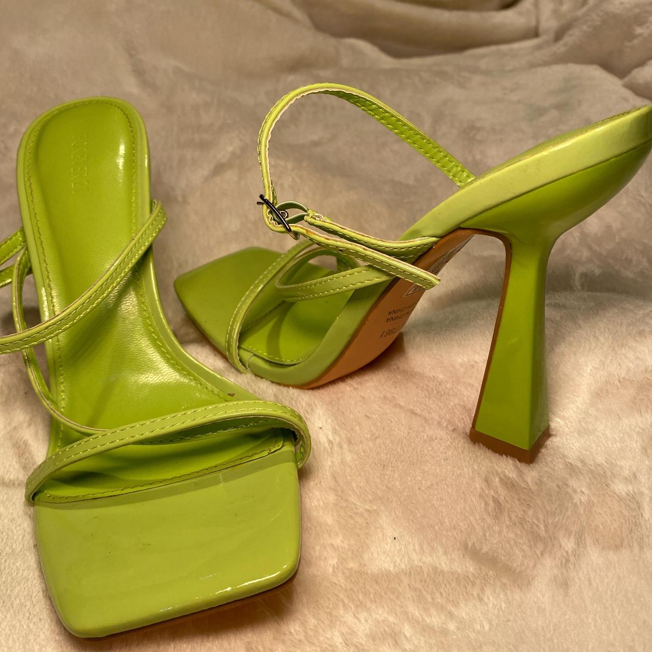 Forever 21 Green strappy heels Never worn! Feel free... | Depop