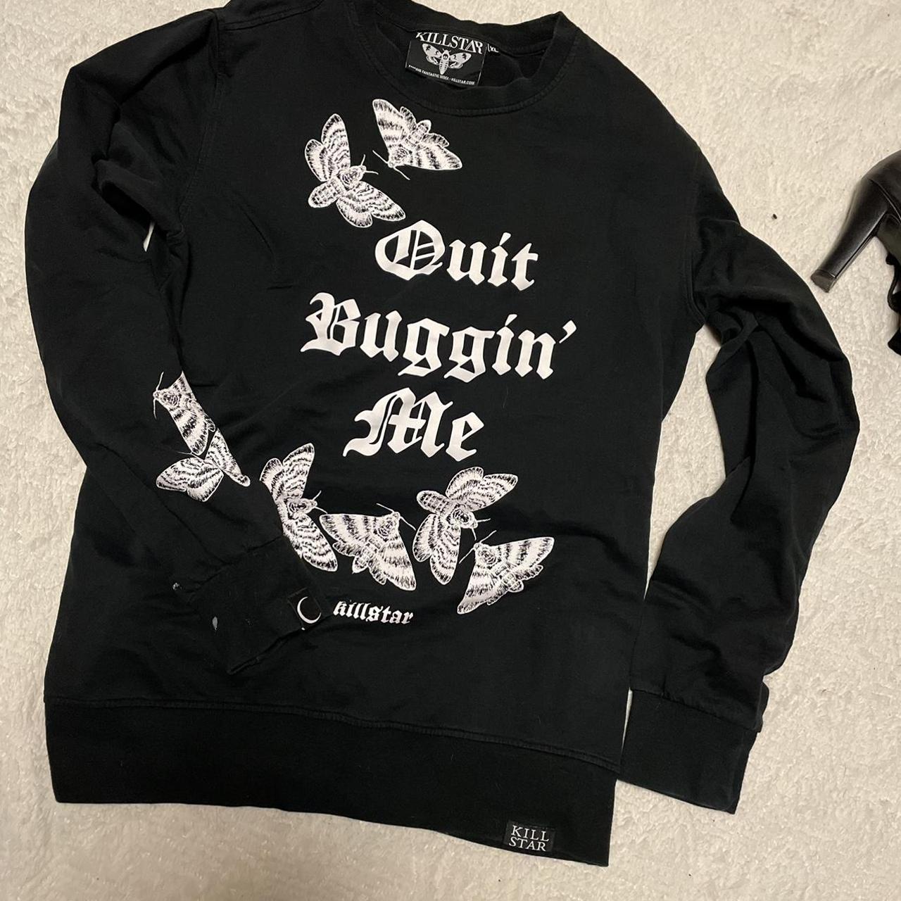 Killstar quit bugging me moth sweater... - Depop Killstar quit bugging me moth sweater... - Depop