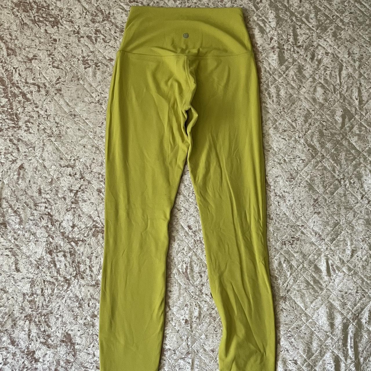 Lululemon soliel yellow set size 4 bottoms and size... - Depop