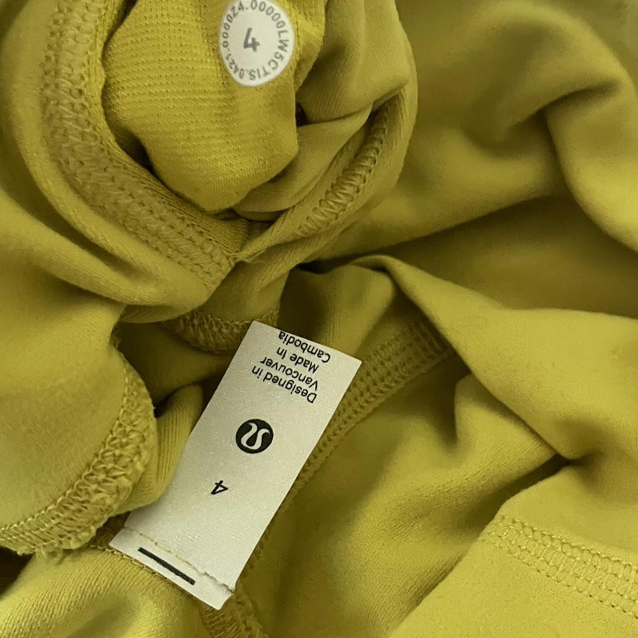 Lululemon soliel yellow set size 4 bottoms and size... - Depop